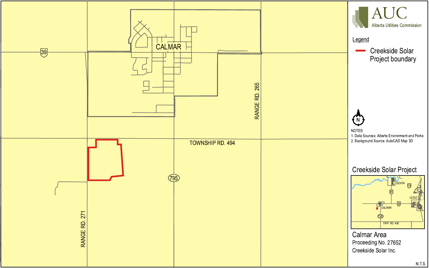 Creekside Solar Project - AUC