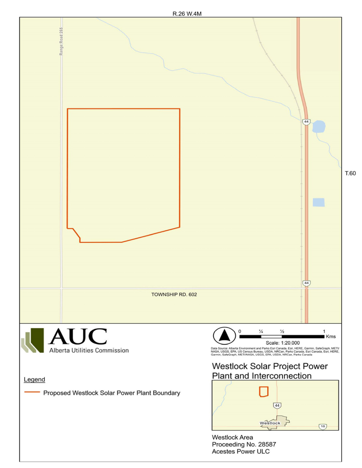Westlock Solar Project Power Plant and Interconnection - AUC